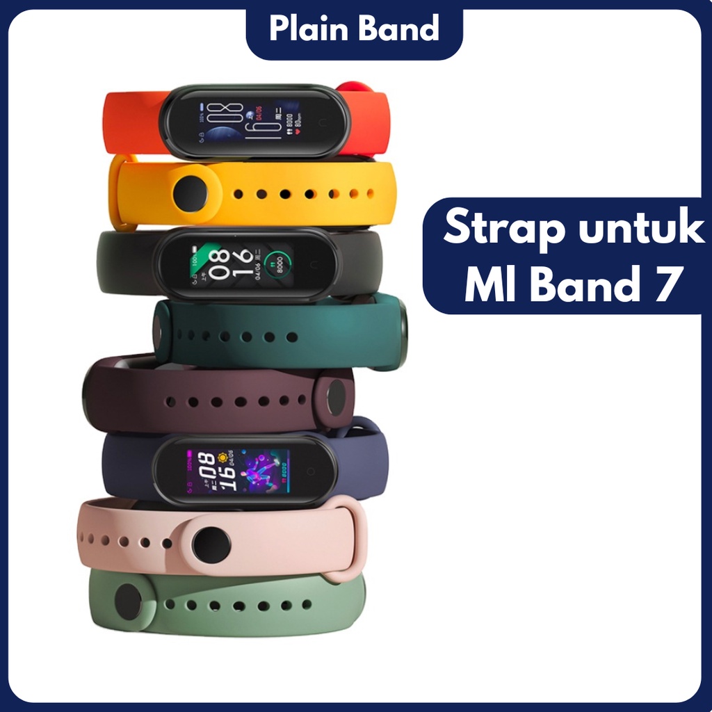 Jual Plain Strap untuk Ml Band 5 6 7 Tali smartband M7 Band M5 Band M6 ...