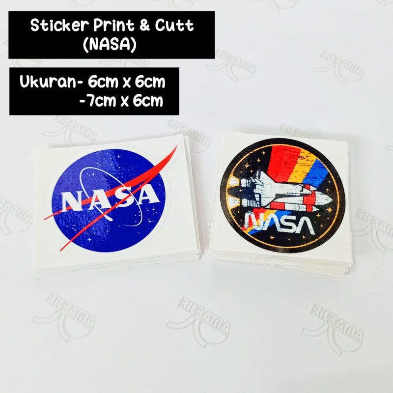Jual sticker printing NASA sudah potong pola | Shopee Indonesia