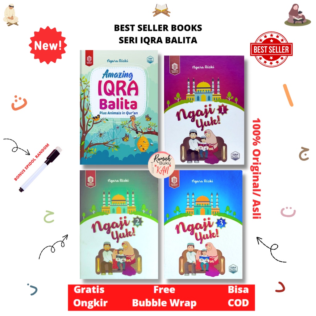 Jual Buku Amazing iqro balita Buku iqra balita jilid 1 2 3 mengenal ...