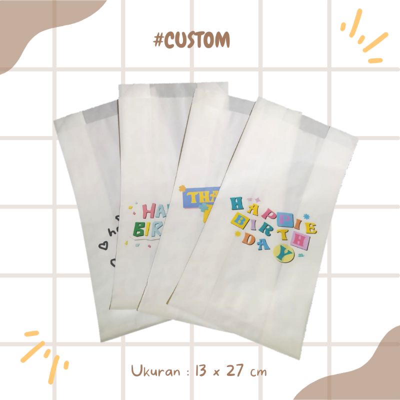 Jual (BISA CUSTOM) AMPLOP PACKAGING OLSHOP AESTHETIC VINTAGE 13 x 27 ...