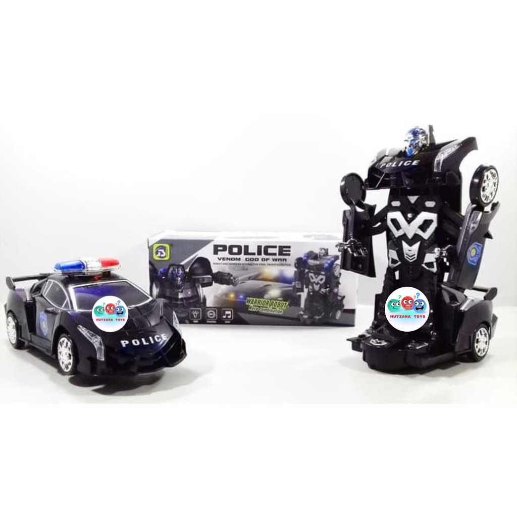 Jual MUTIARATOYS Mainan Mobil Robot Police Hitam Venom No.S-8997 ...