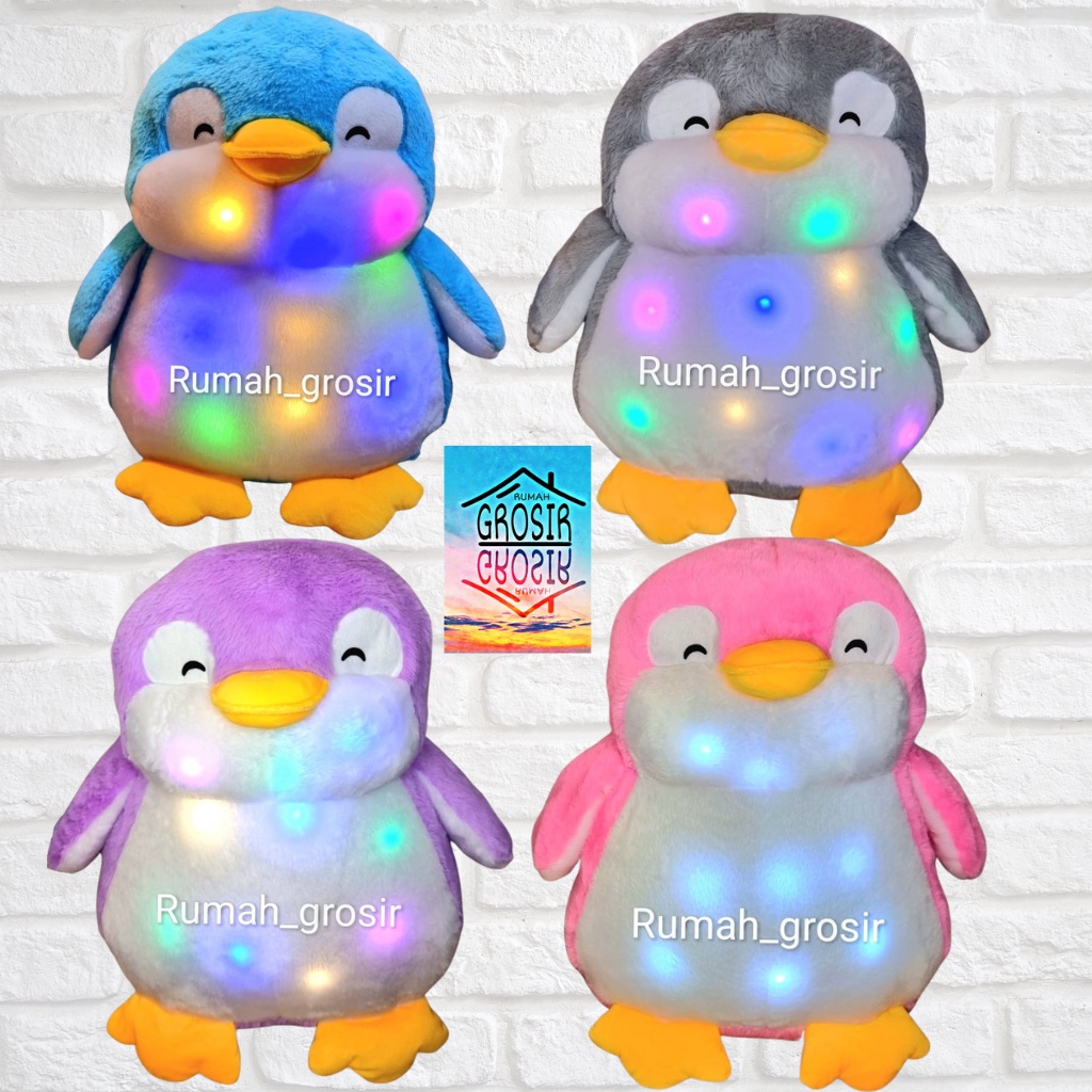 Jual Boneka Penguin Pinguin Lucu Chubby Plush Mewah Ukuran Besar LED ...