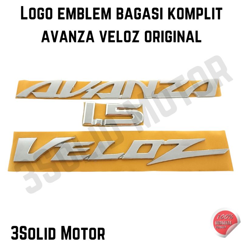Jual LOGO EMBLEM BAGASI KOMPLIT AVANZA VELOZ ORIGINAL | Shopee Indonesia