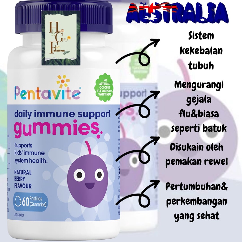 Jual Pentavite Daily Multivitamin Kids Gummies 60 Gummies vitamin anak ...