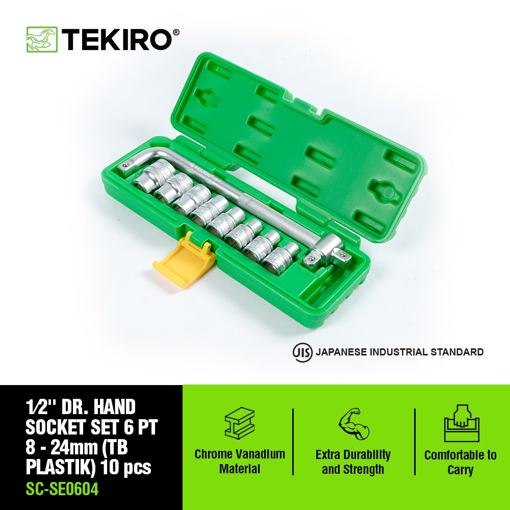 Jual TEKIRO 1/2 INCH SET 6 PT 8 - 24 MM PLASTIK 10 PCS / KUNCI SOCK SET / SOCKET SET | Shopee ...