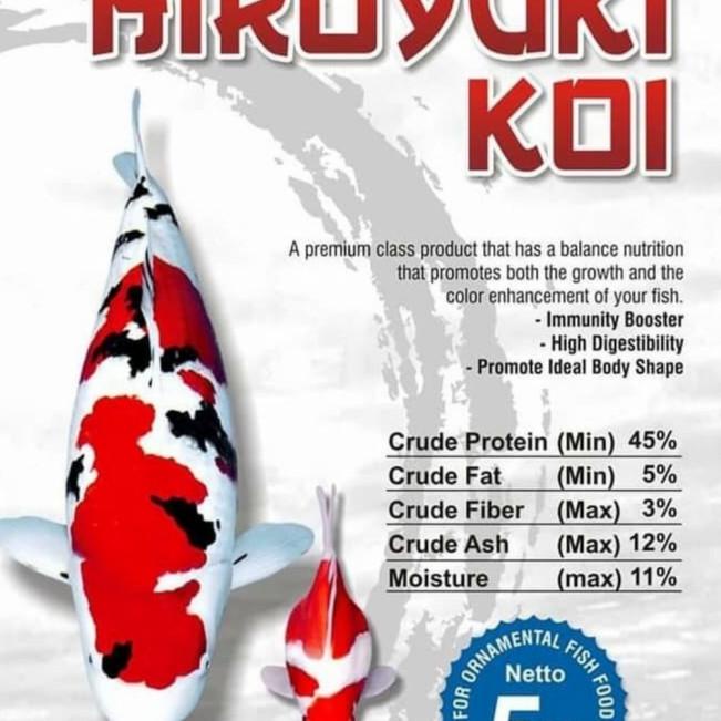 Jual Pakan ikan KOI HIROYUKI Wheat Germ/White Shining - Repack 1kg - M (5mm) | Shopee Indonesia