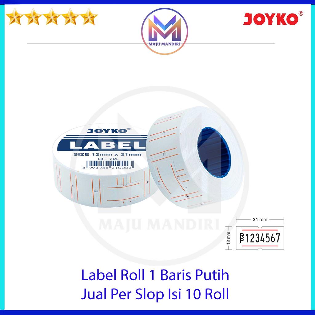 Jual Kertas Label Rol Joyko 1 Baris P2RL / Refill Price Labels 1 Line For mx5500 / isi ulang ...