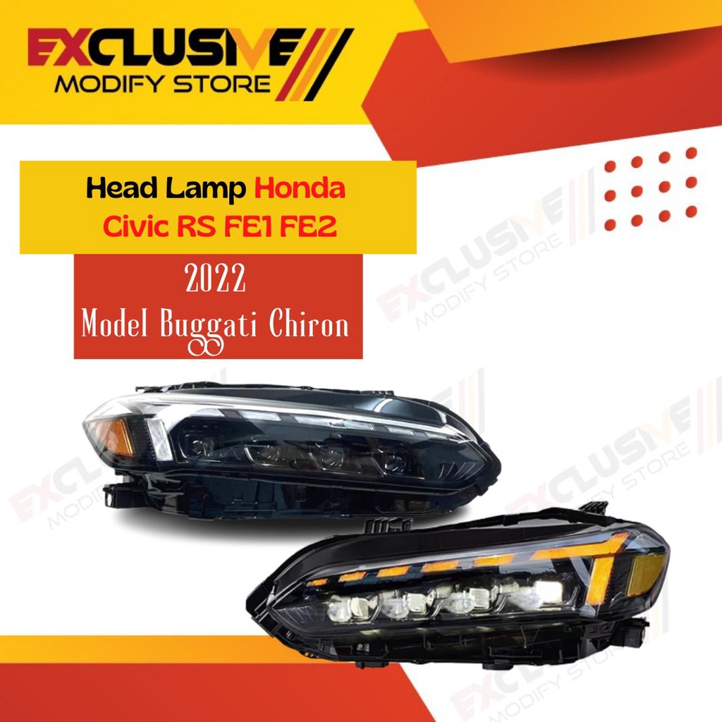 Jual HEAD LAMP HONDA CIVIC RS FE1 FE2 MODEL BUGGATI CHIRON 2022 ...