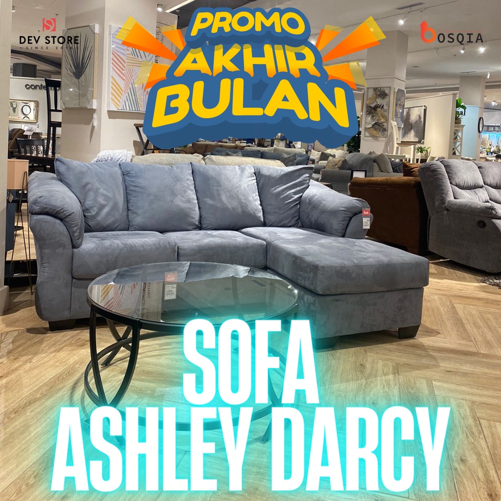 Jual Ashley Darcy Sofa Sectional Fabric - Abu-abu / DARCY SOFA SECT ...