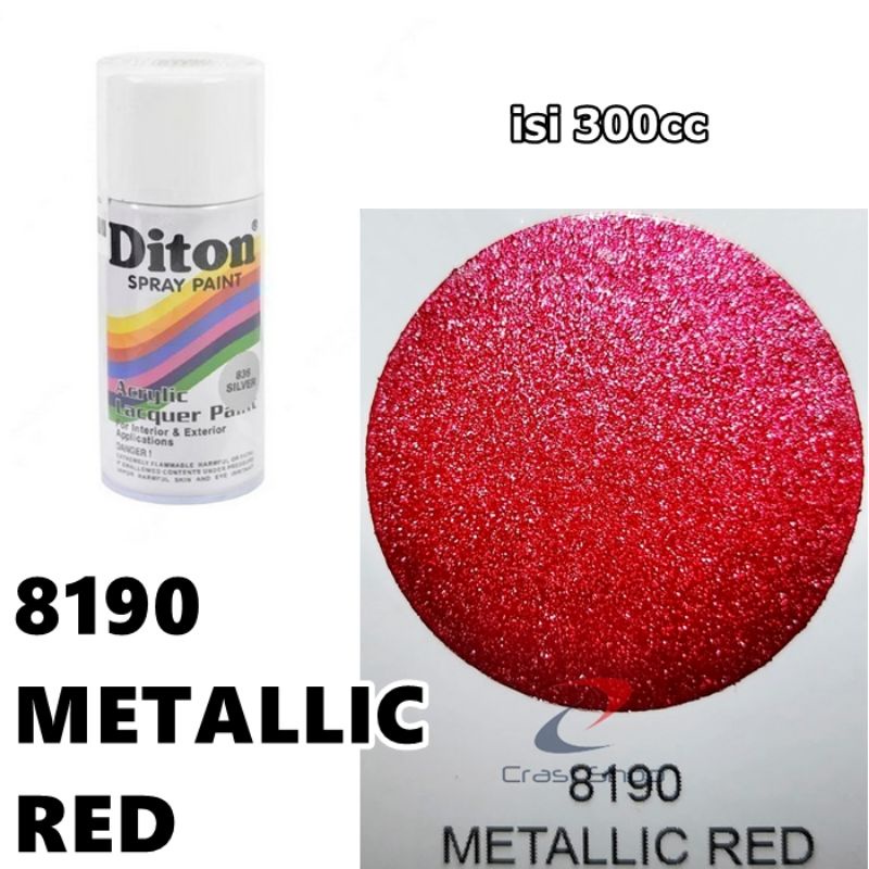 Jual Cat Pilox Diton Metallic Red 8190 300cc Warna Merah Metalik Sepeda ...