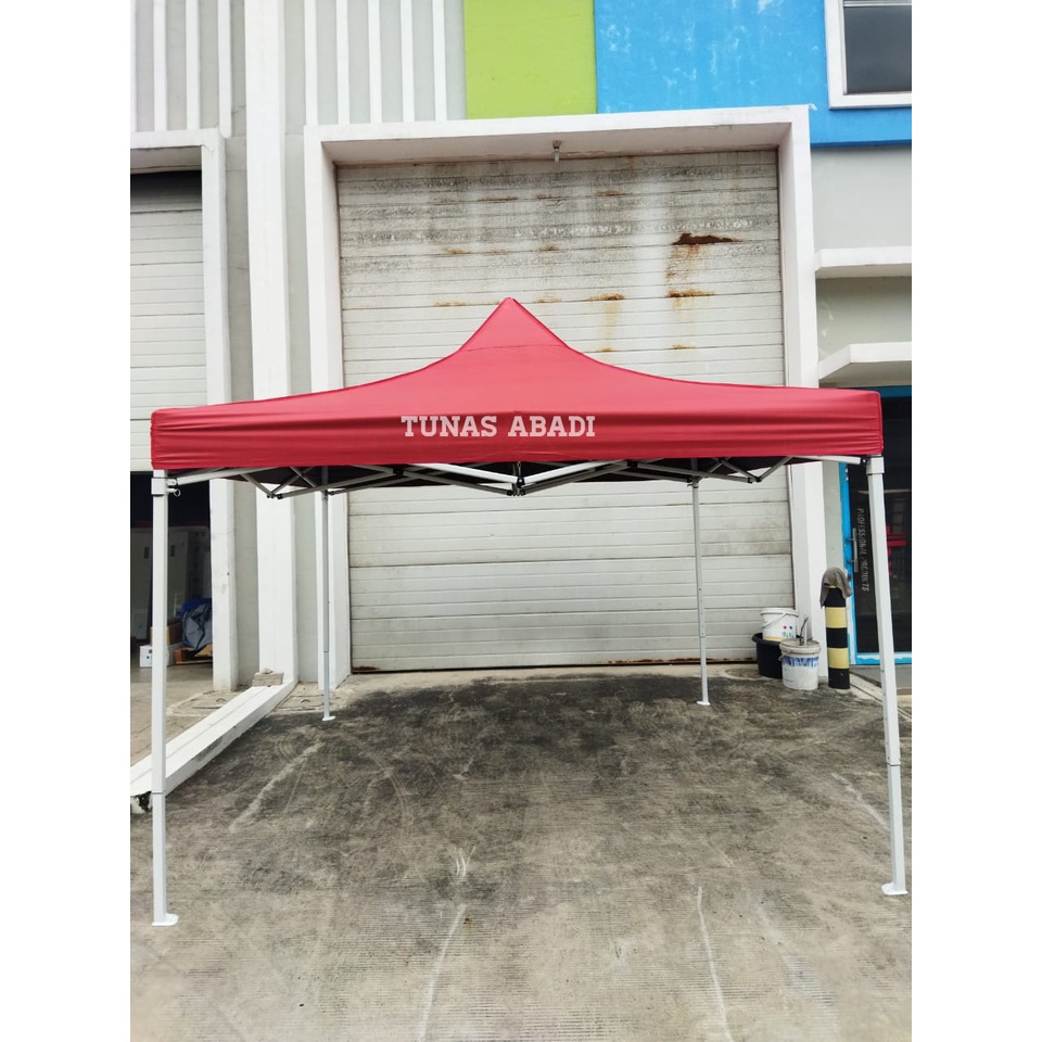 Jual Tenda Lipat Besi Putih Super Premium 1,4mm Ukuran 3x3 + Atap Tebal ...