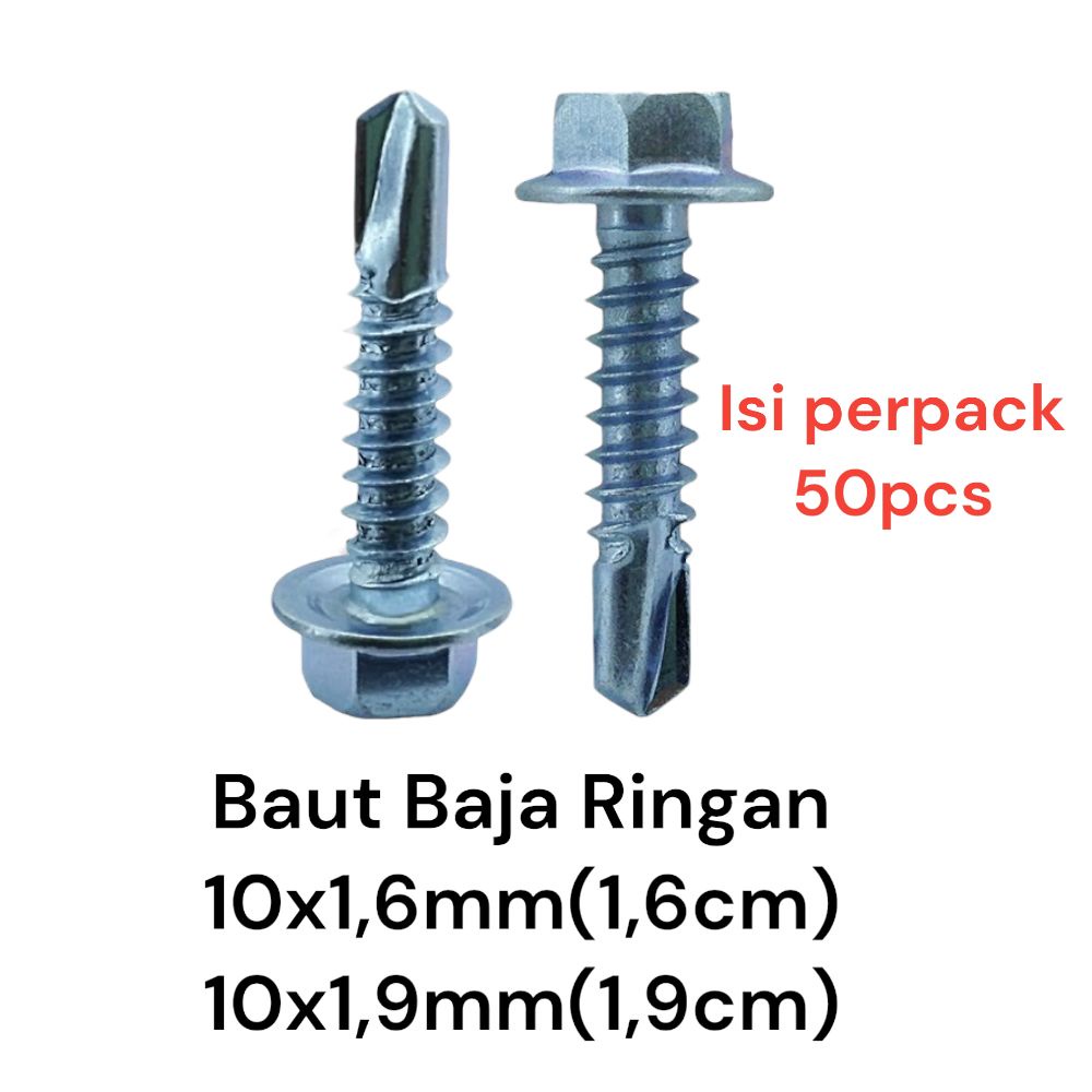 Jual KODE L BAUT SEKRUP BAJA RINGAN 10x19 & 10X16 / SEKRUP ROOFING ...