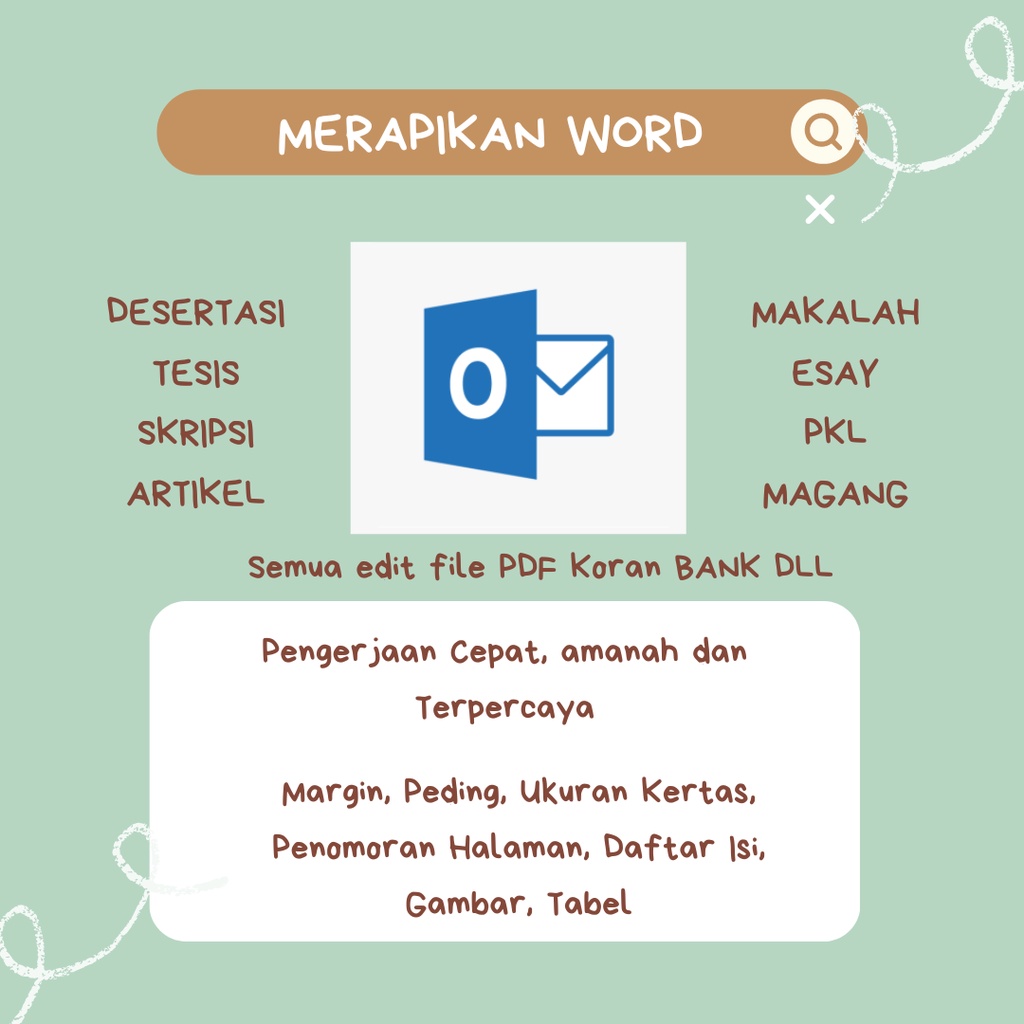 Jual MERAPIKAN DOKUMEN WORD | PDF | DLL | Shopee Indonesia
