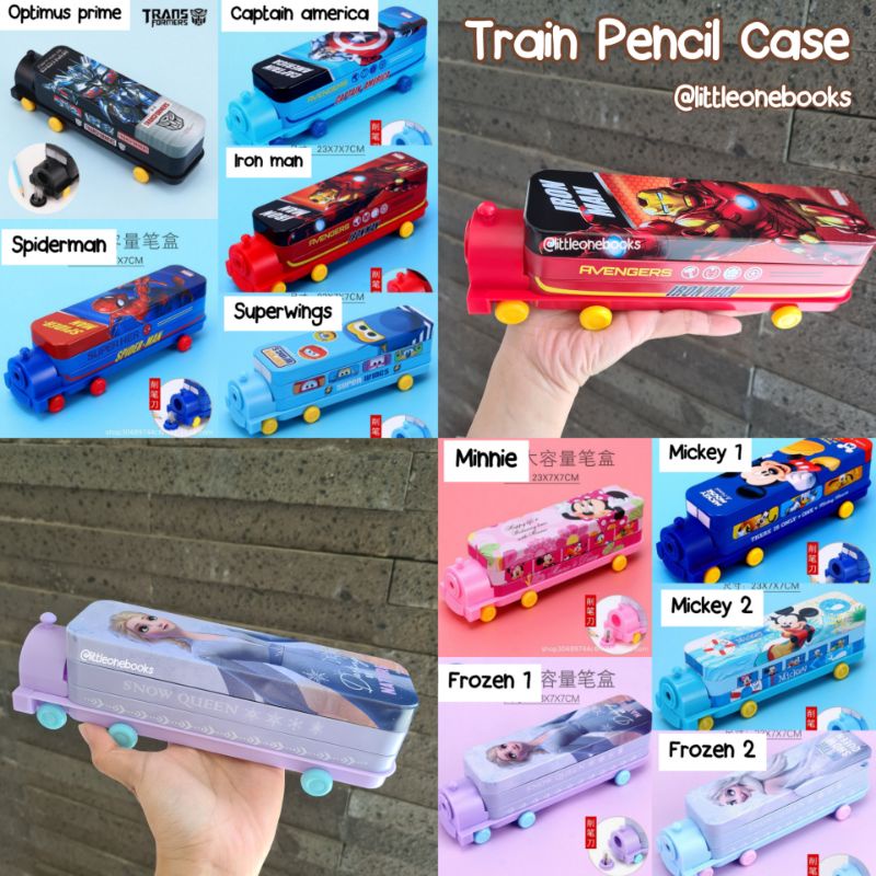 Jual Train Pencil Case / pencil box / tempat pensil kereta iron man ...