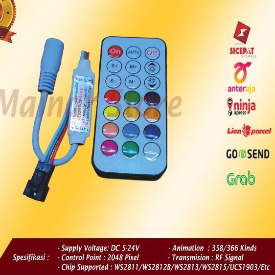 Jual 21 Key RF Smart Pixel RGB WS2811 WS2812 WS2812B Controller versi ...