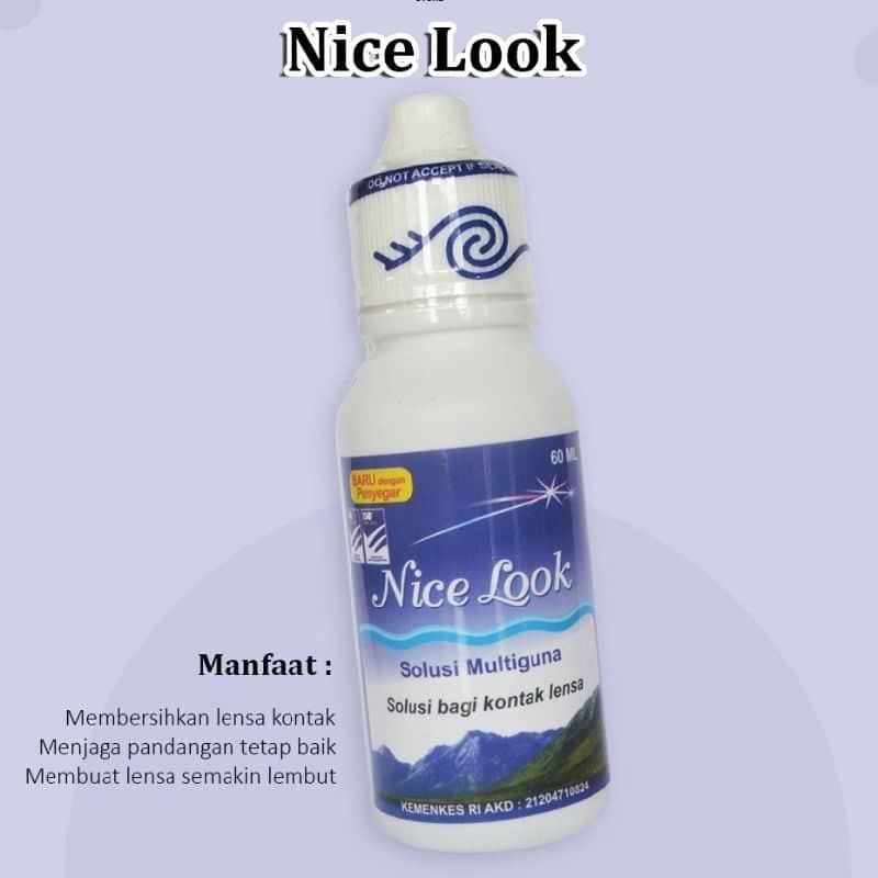 Jual Air Softlens Nice Look 60ml / Cocok Untuk Membersihkan Semua Jenis ...