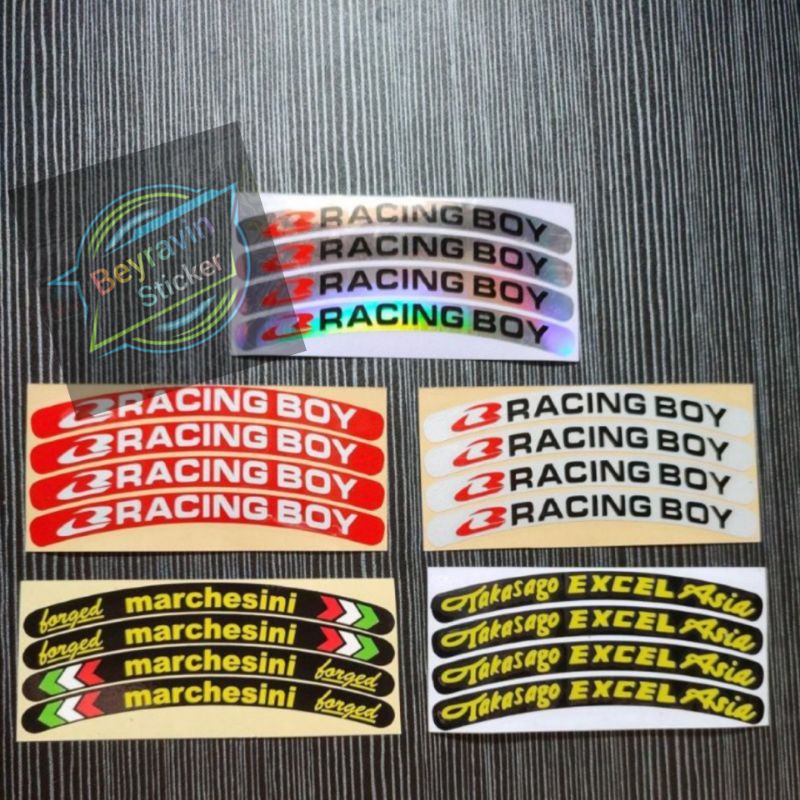 Jual STICKER VELG STIKER RCB RACING BOY MARCHESINI TAKASAGO EXCEL ASIA ...