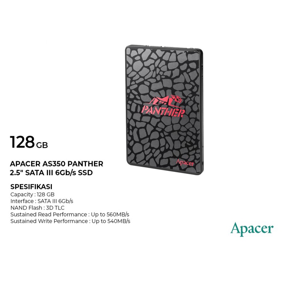 Jual SSD 128GB Apacer AS350 PANTHER / SSD Apacer 128GB AS350 ...