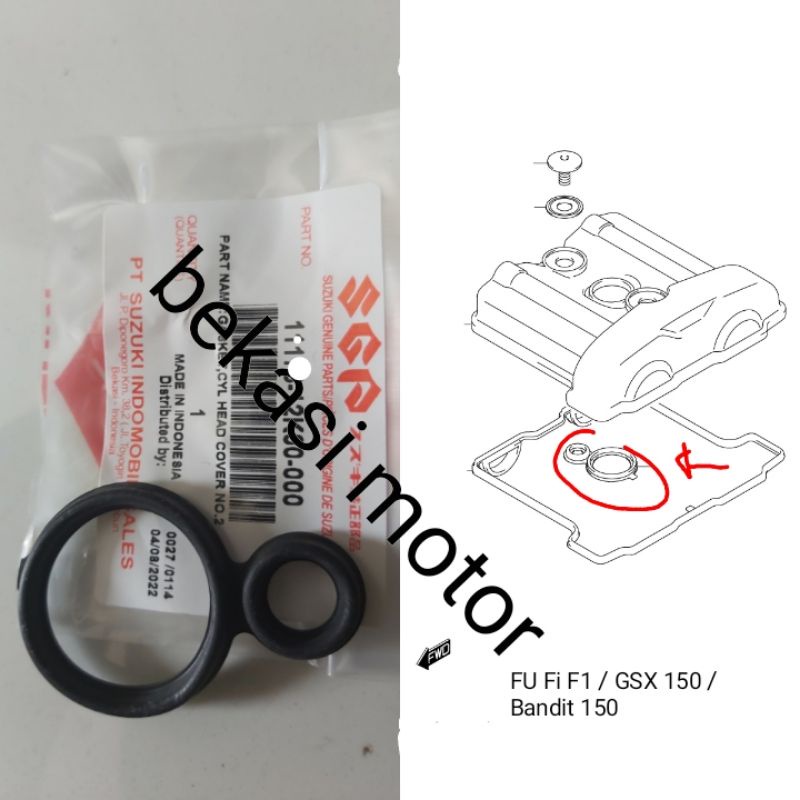 Jual 11178-12K karet oring seal busi suzuki gsx 150 bandit 150 satria Fu Fi F1 original | Shopee ...