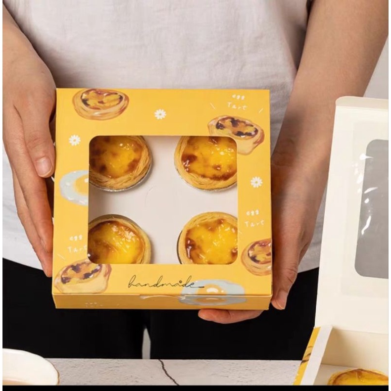 Jual satuan box isi 4 Eggtart box isi 6 egg tart lmbox pie buah box pie ...