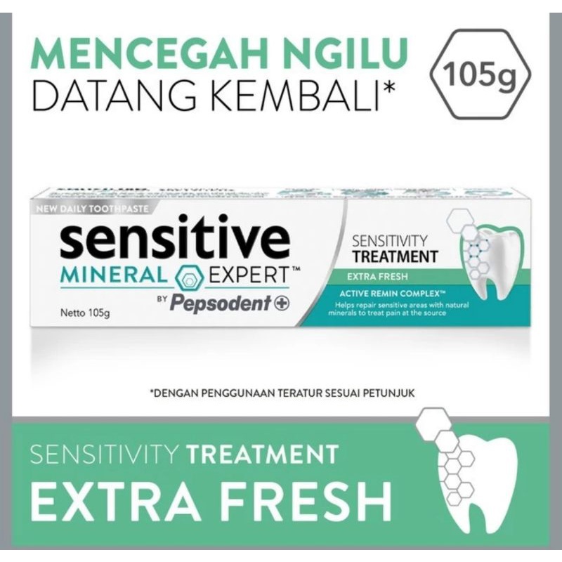 Jual Pepsodent Sensitive Mineral Expert Sensitivity Treatment Extra ...
