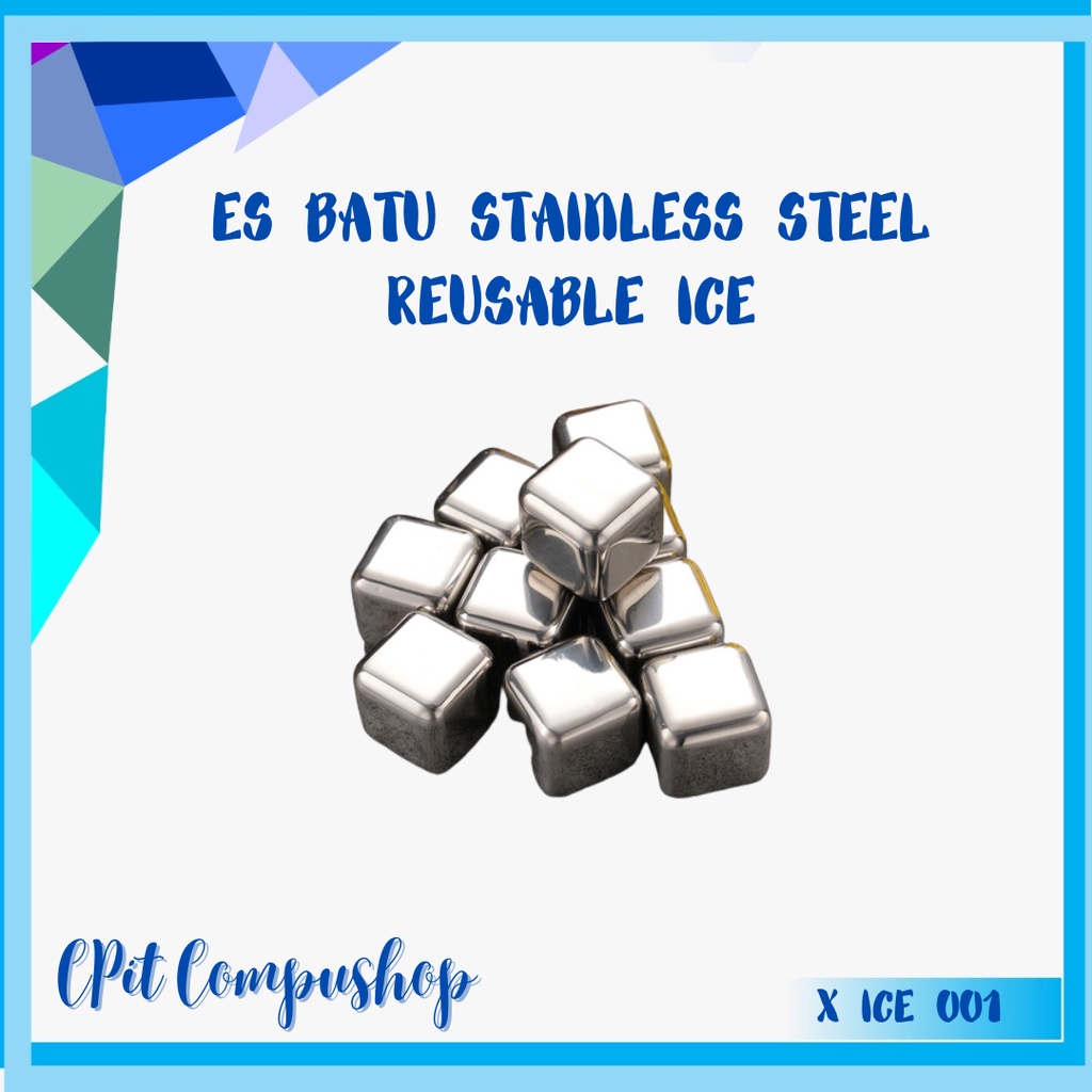 Jual Food Grade Ice Cube Es Batu Stainless Steel Reusable Pendingin ...