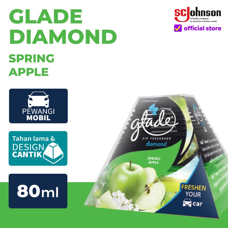 Jual Glade Diamond / Pengharum / Parfum Mobil / Ruangan Spring Apple ...