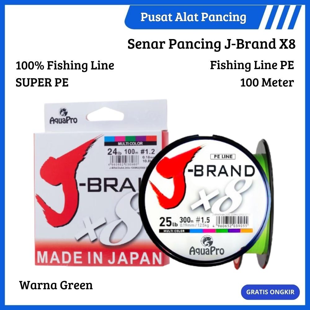 Jual Senar Pancing Baru J Brand X8 Grand 8 Stand Xbraided PE Line ...