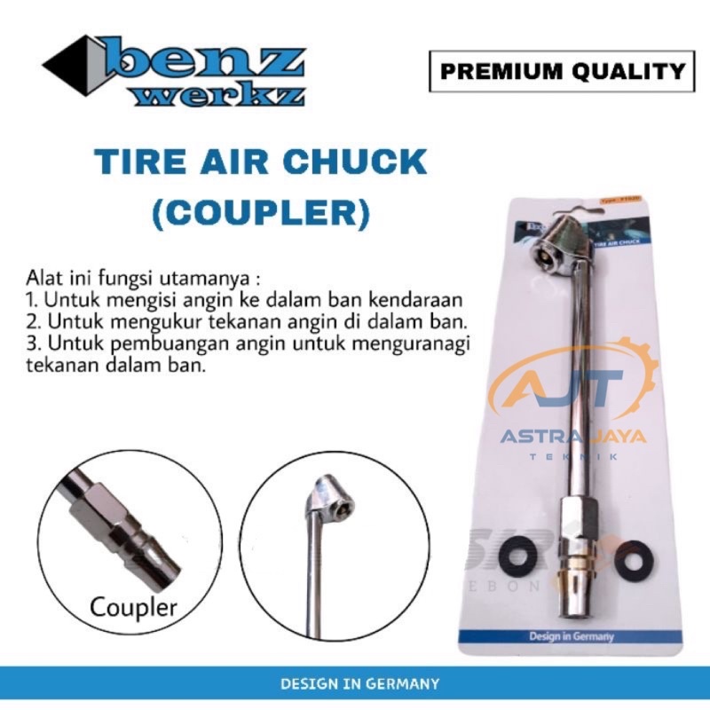 Jual BENZ FT020 Tire Chuck Coupler Alat Pengisi Angin Ban - Air Chuck ...