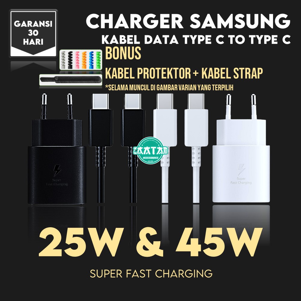 Jual CHARGER SAMSUNG ORIGINAL RESMI SUPER FAST CHARGING TYPE C TIPE C ...