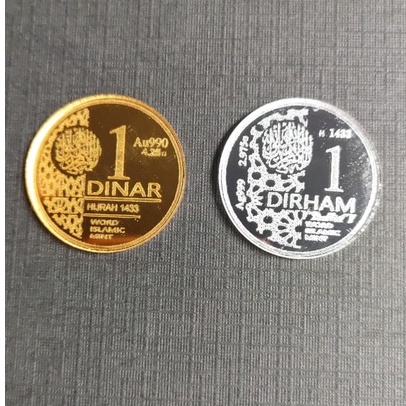 Jual REPLIKA KOIN DIRHAM/DINAR (PERAK/GOLD) | Shopee Indonesia