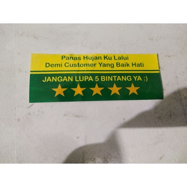 Jual STIKER HELM | STIKER BINTANG 5 BUAT OJOL | UKURAN 4 x 10 CM ...