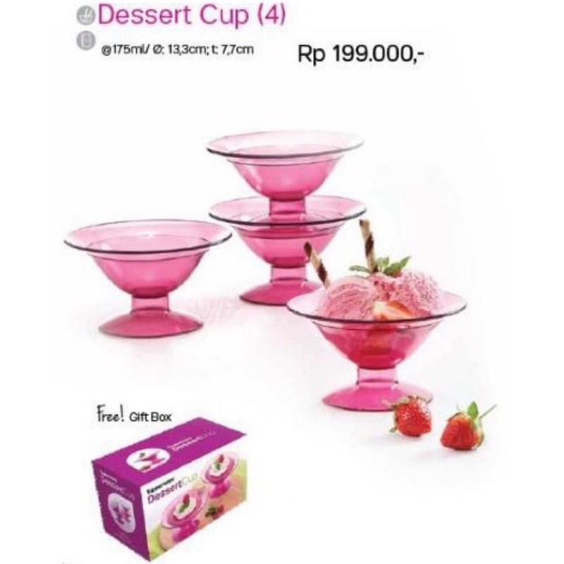 Jual Tupperware dessert cup gelas es / puding | Shopee Indonesia