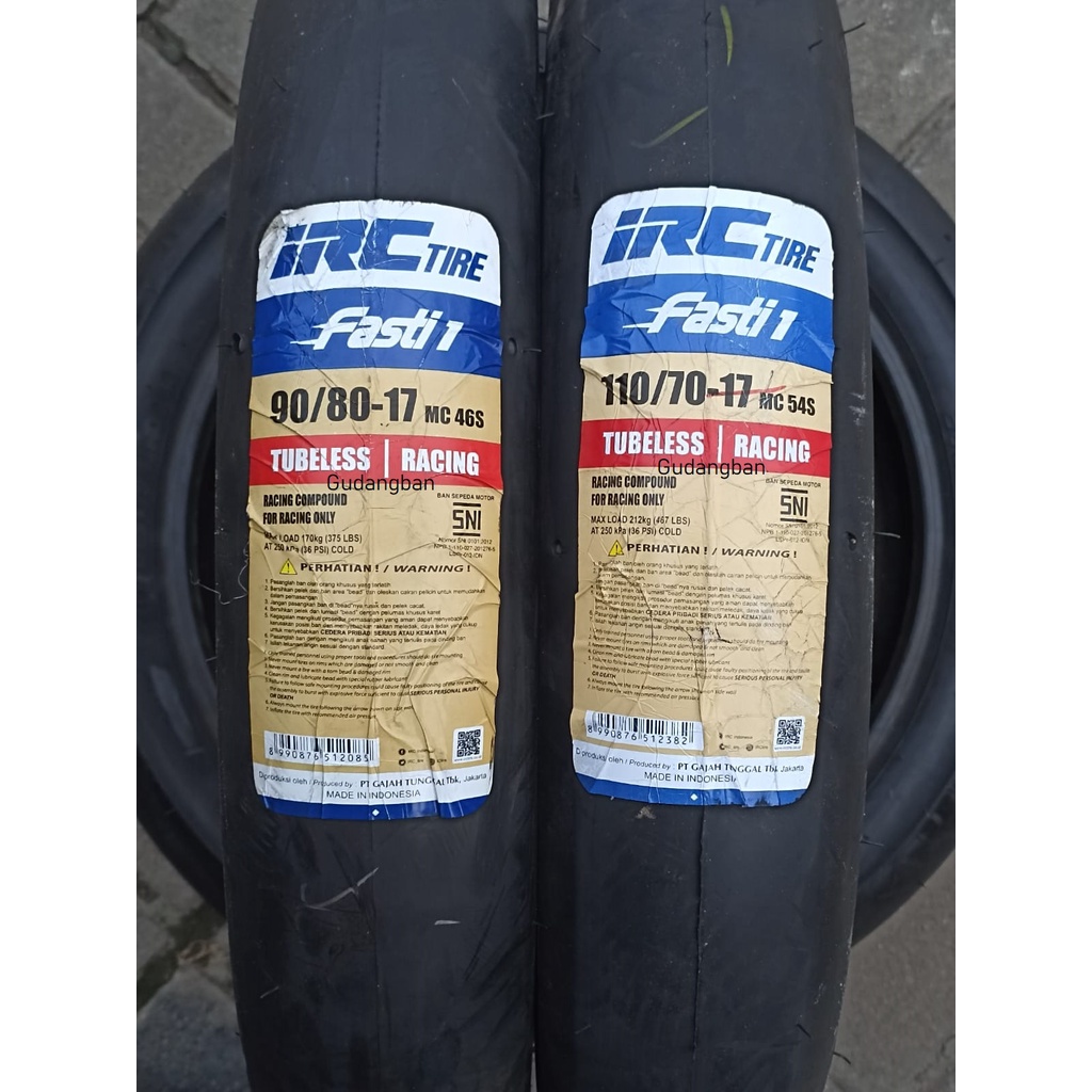 Jual ( PAKET 2 BAN - FASTI 1 ) 90 80 17 & 110 70 17 IRC Motor balap ...