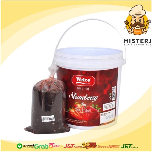 Jual Welco Selai Strawberry | 250 Gram | 500 Gram | 1 Kg | Selai Isian ...