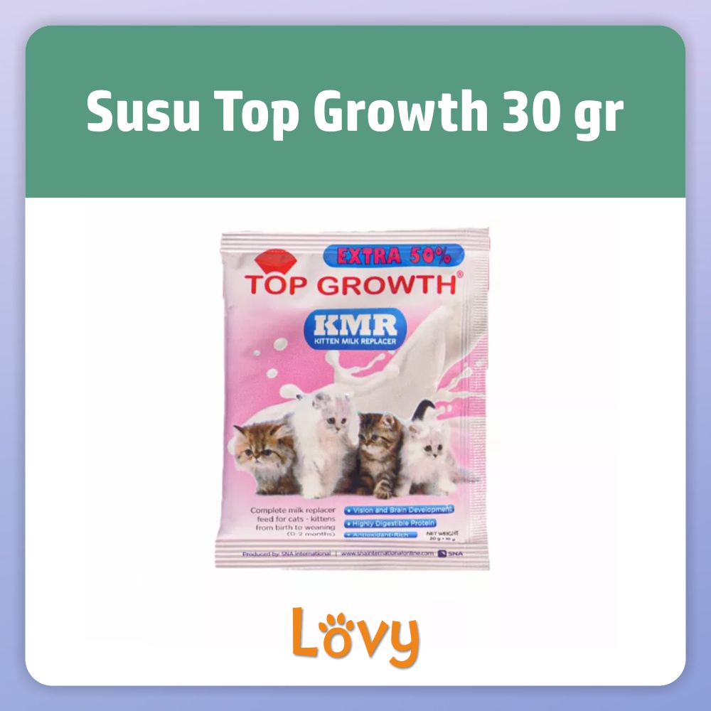 Jual Susu Kucing TOP GROWTH 30g Milk Replacer Kitten Anak Kucing | Susu ...
