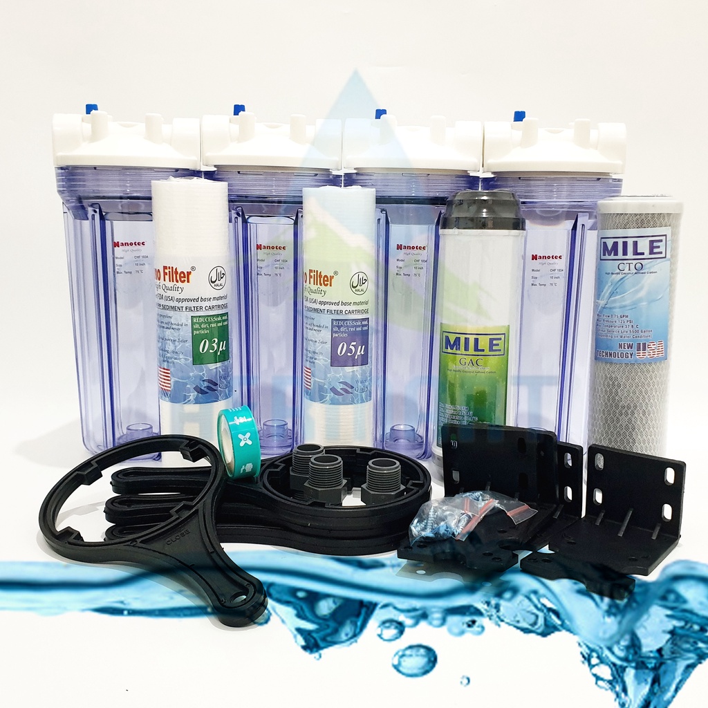 Jual Filter Air Ledeng/PDAM Plus 4 Housing Clear-Saringan Air Siap ...