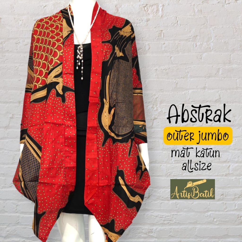 Jual OUTER JUMBO ABSTRAK VEST BATIK OUTER BATIK JUMBO LD 120 XXXXXXL ...