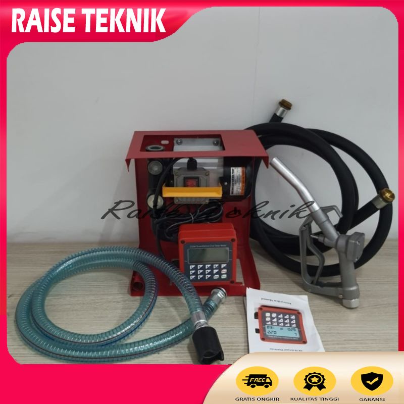 Jual POMPA OLI MINYAK SOLAR ELEKTRIK WITH FLOW METER DIGITAL KENZ 220V ...