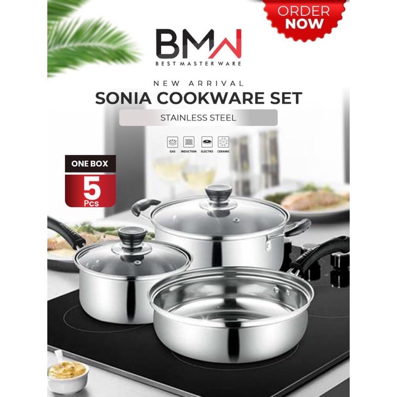 Jual Panci set sonia BMW cookware set stainless | Shopee Indonesia