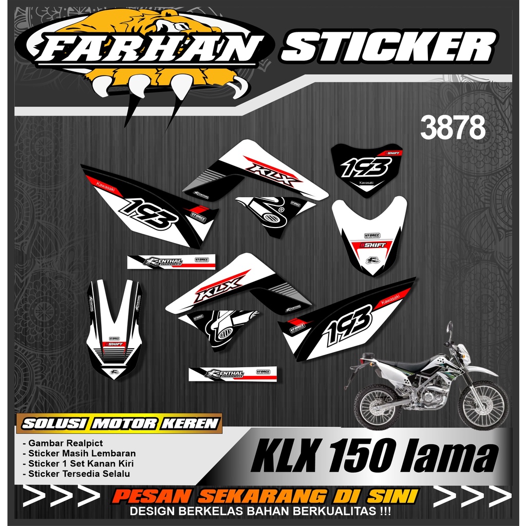 Jual f3878 Striping Variasi Minimalis Semifull Motor Klx 150 Old/Klx ...