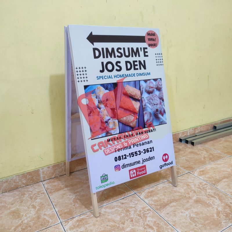 Jual STAND BANNER KAYU UKURAN 50 X 85 - STANDING BANNER KAYU - SEGITIGA ...