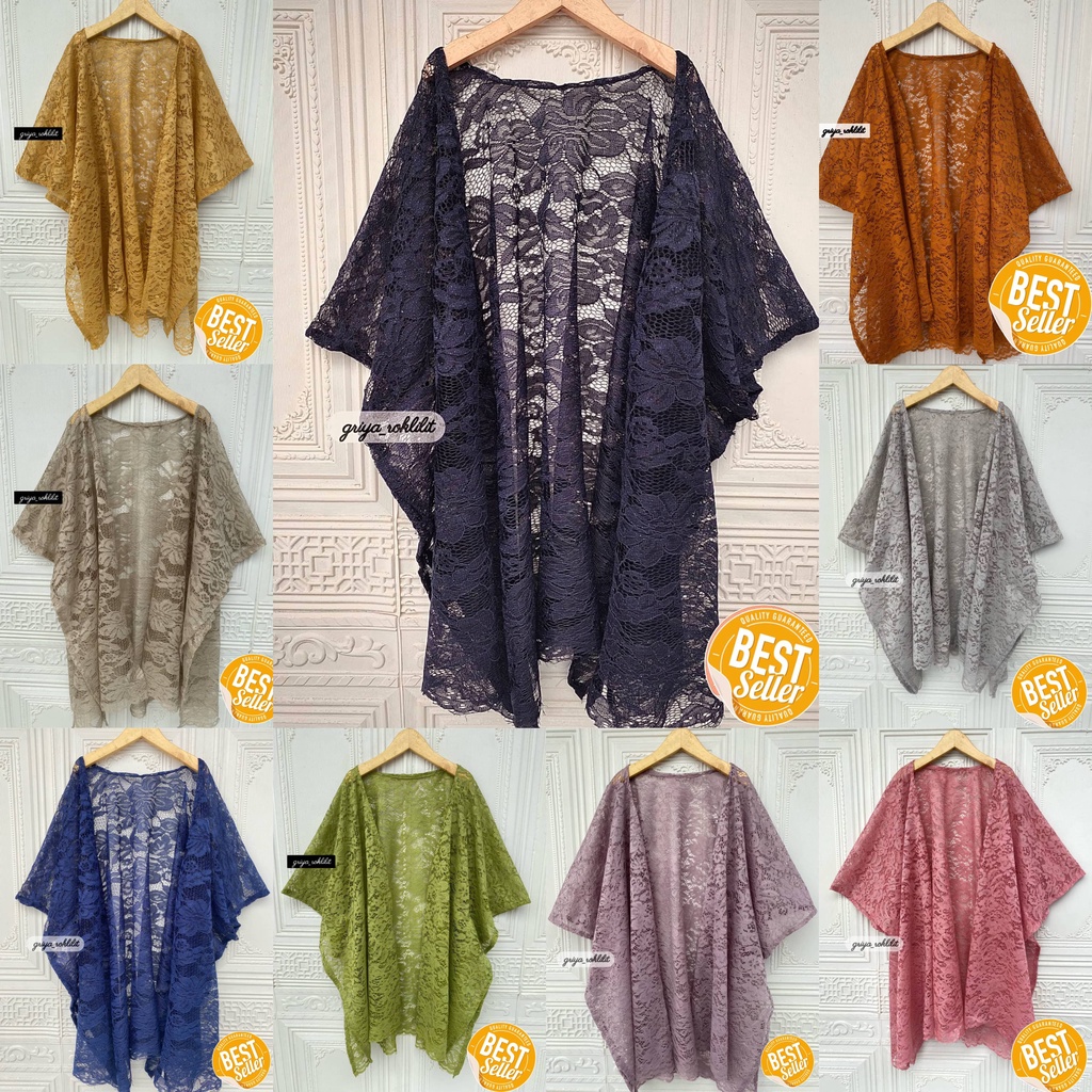 Jual PROMO KEBAYA CAPE BRUKAT OUTER CARDIGAN BROKAT PREMIUM TERMURAH ...