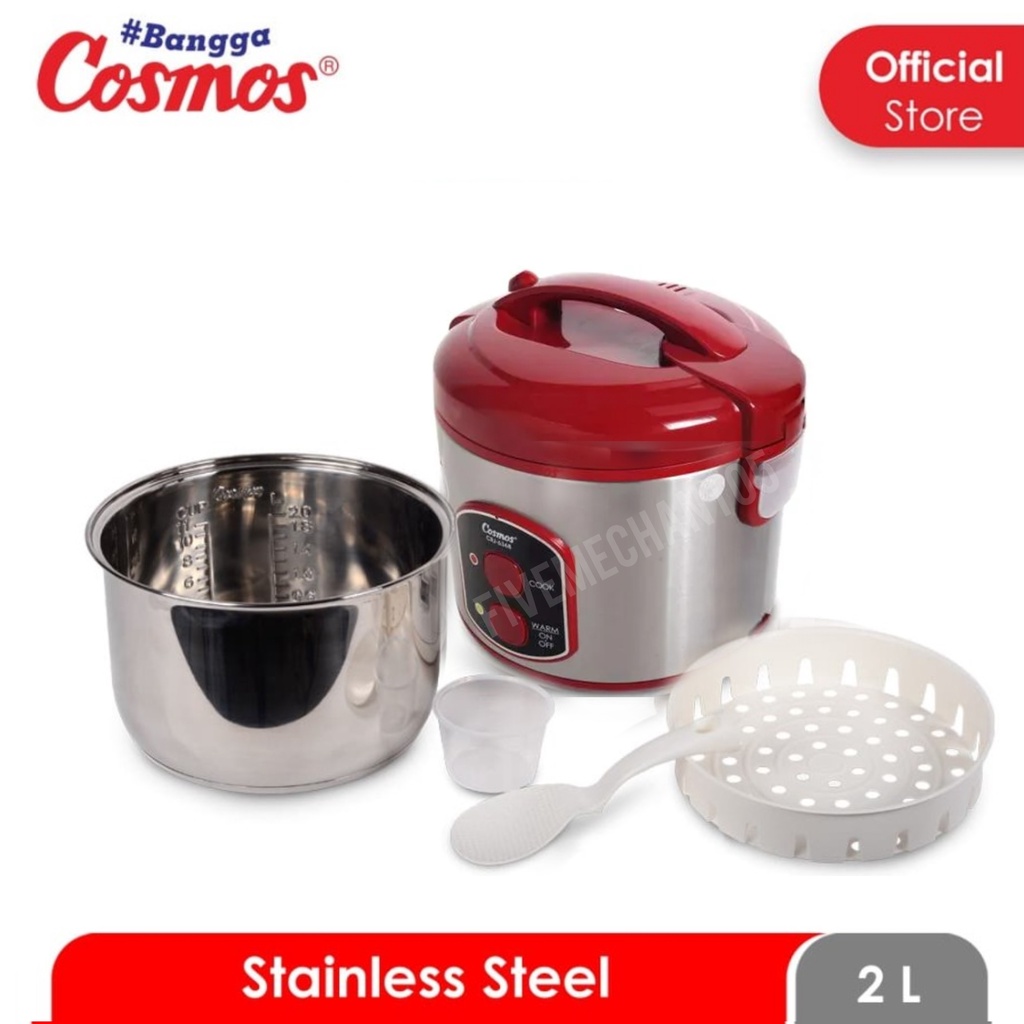 Jual Rice Cooker Stainless Cosmos CRJ 9368 On Off Button 2 Liter Magic ...