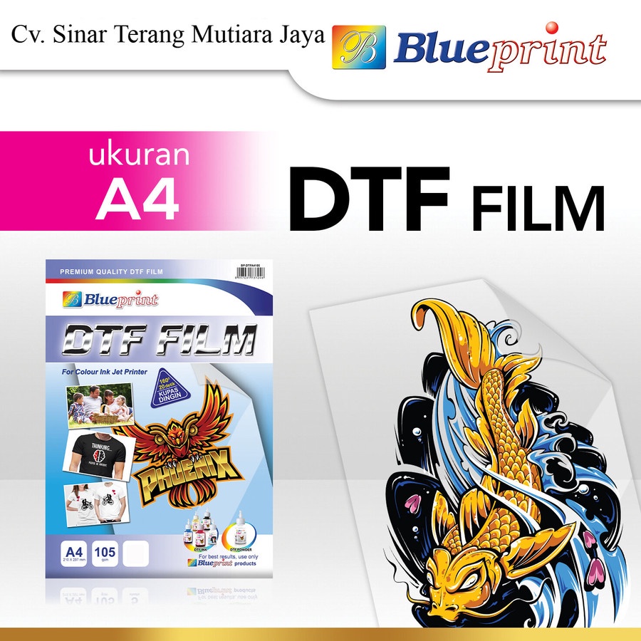 Jual Kertas Transfer Film DTF BLUEPRINT / Digital Transfer Film PET A4 | Shopee Indonesia