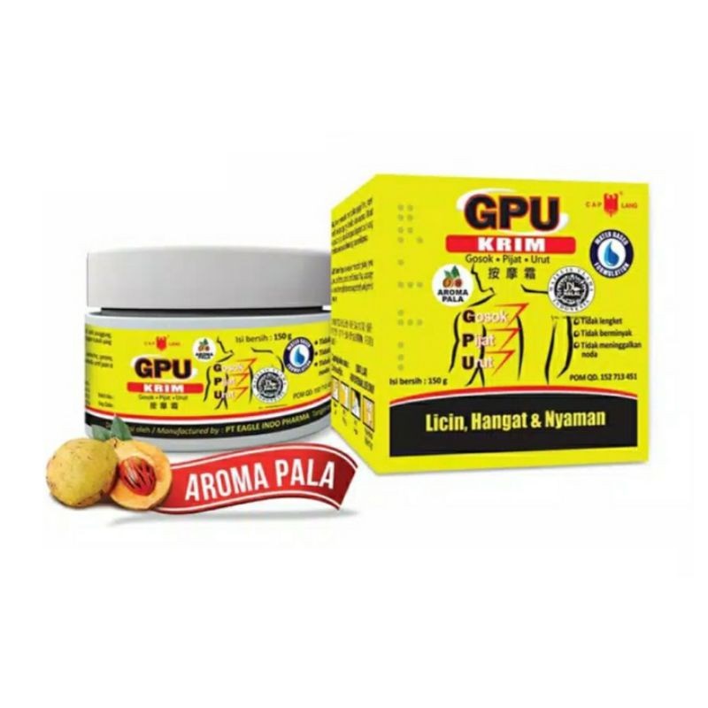 Jual GPU Krim Pijat/Urut Pala/Jahe 60g - 150g | Shopee Indonesia
