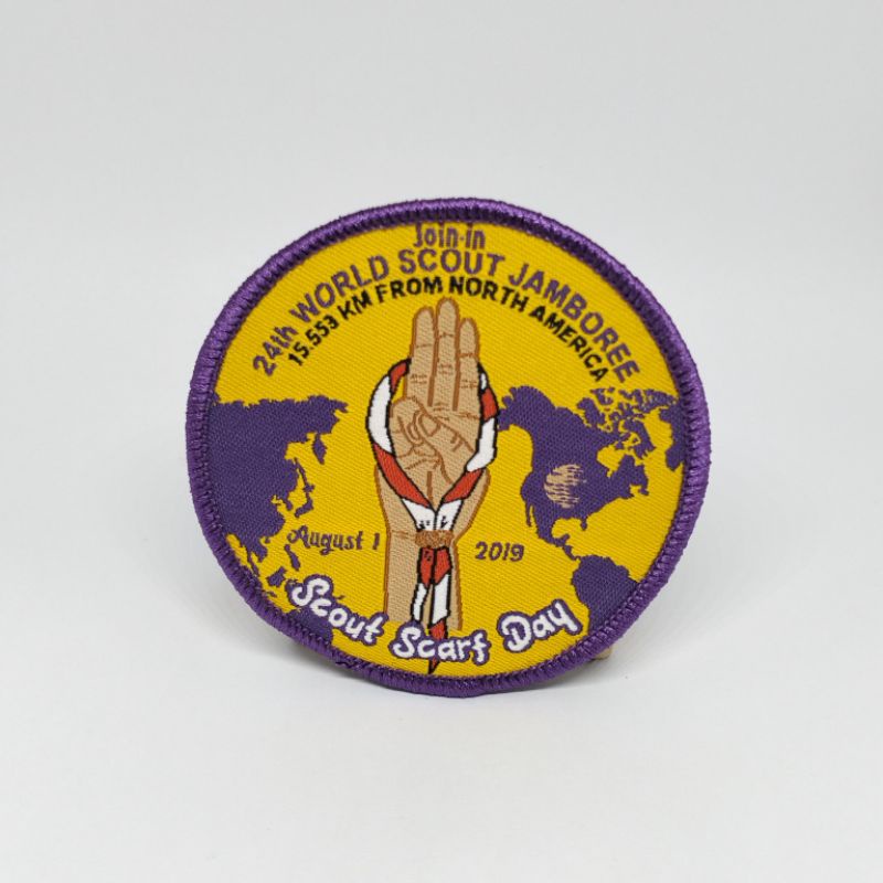 Jual World Scout Jamboree And Scout Scarf Day Patch Emblem Merrowed ...