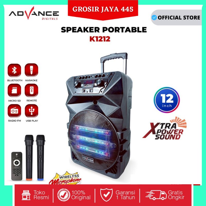 Jual Advance K1212 Speaker Bluetooth Portable | Shopee Indonesia