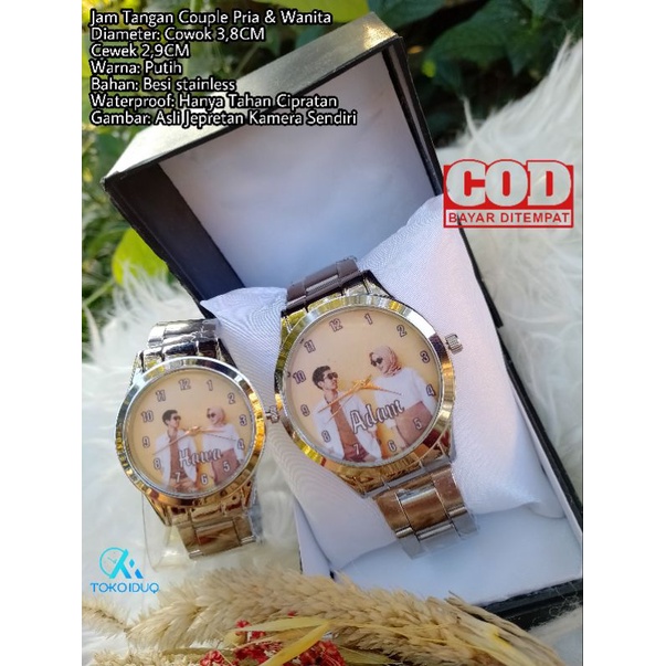 Jual JAM TANGAN COUPLE COSTUM BISA REQUEST NAMA DAN POTO BISA COD ...