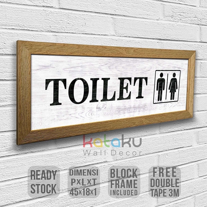 Jual Papan Tanda Tulisan Toilet Sign Restroom Bathroom WC sign | Shopee ...